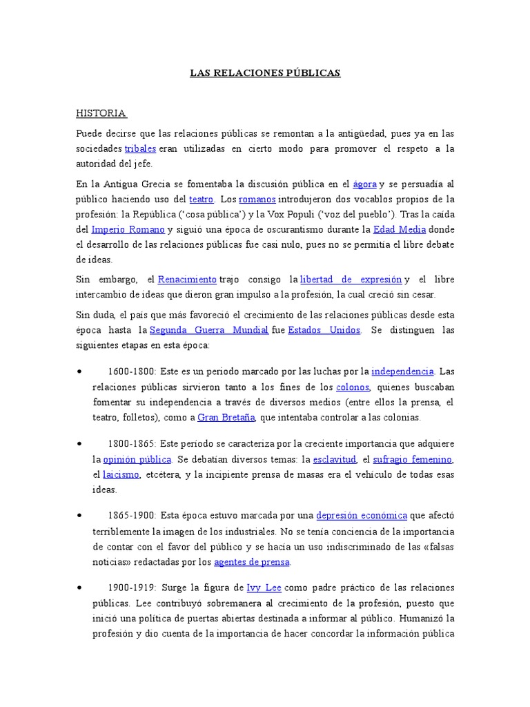 Conceptos Basicos de Las Relaciones Publicas | PDF | Relaciones públicas | Planificación
