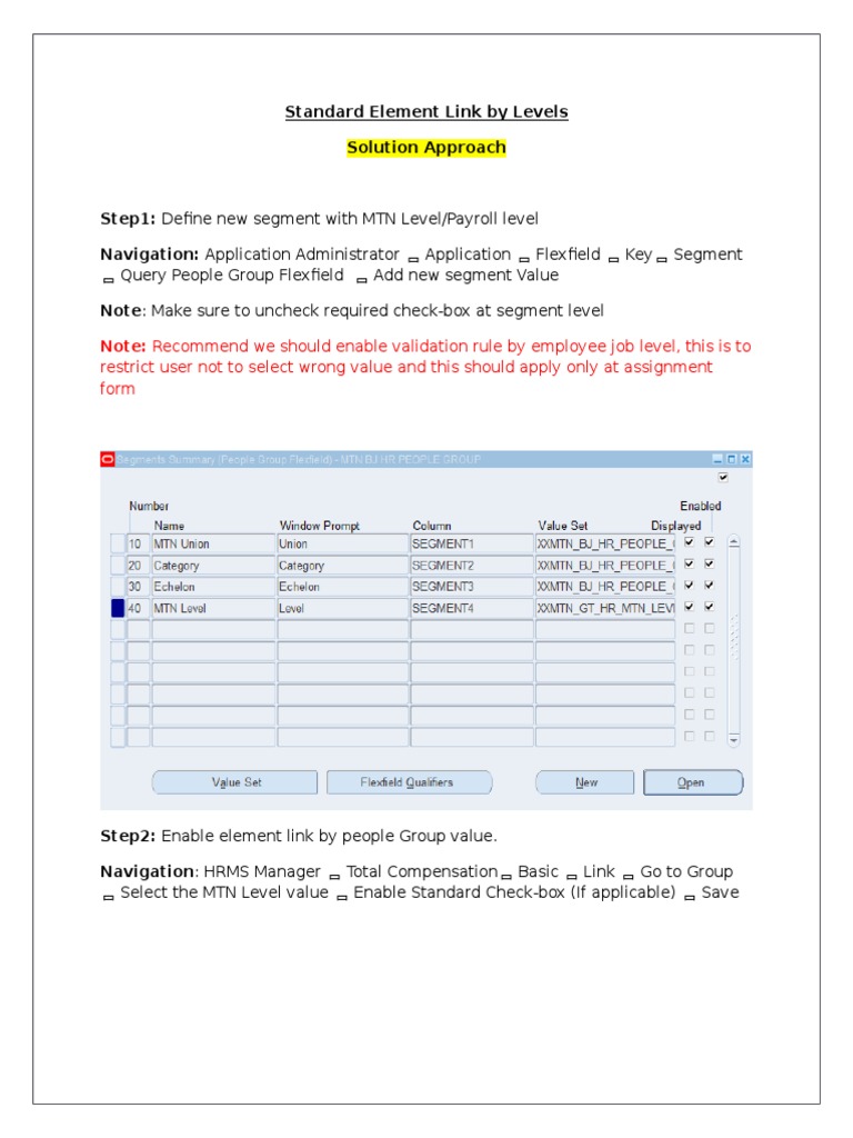 MTN Level Element Link Setup Guide | PDF