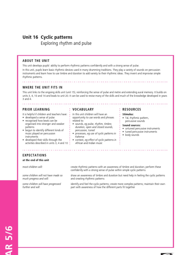 16 Cyclic Patterns - Exploring Rhythm and Pulse | PDF | Rhythm | Sound