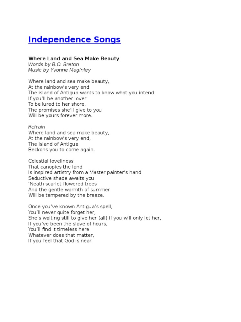 Independence Songs | PDF | Religion And Belief | Bible