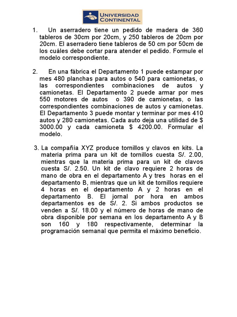 Ejercicios de Programación Lineal | PDF | Inventario | Petróleo