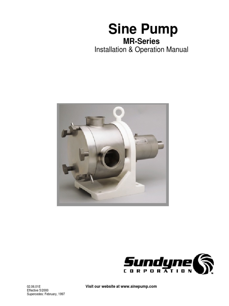 Pumps Positive Displacement Sine SineM | PDF | Screw | Bearing (Mechanical)