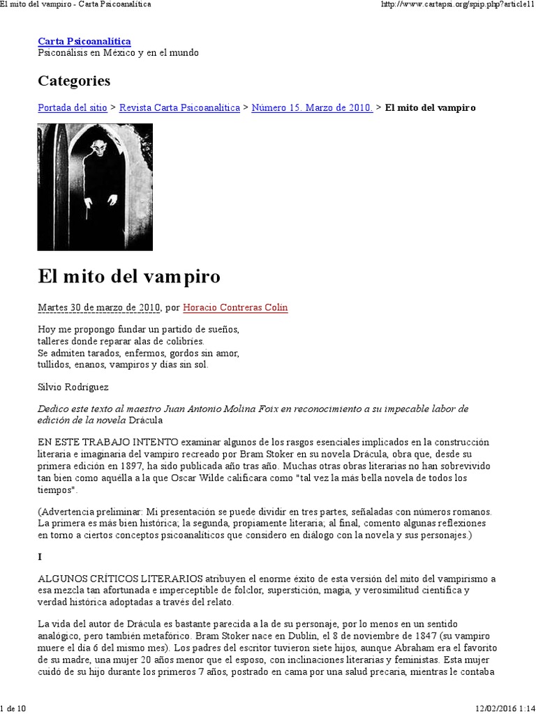 El Mito Del Vampiro | PDF | Vlad el Empalador | Vampiros