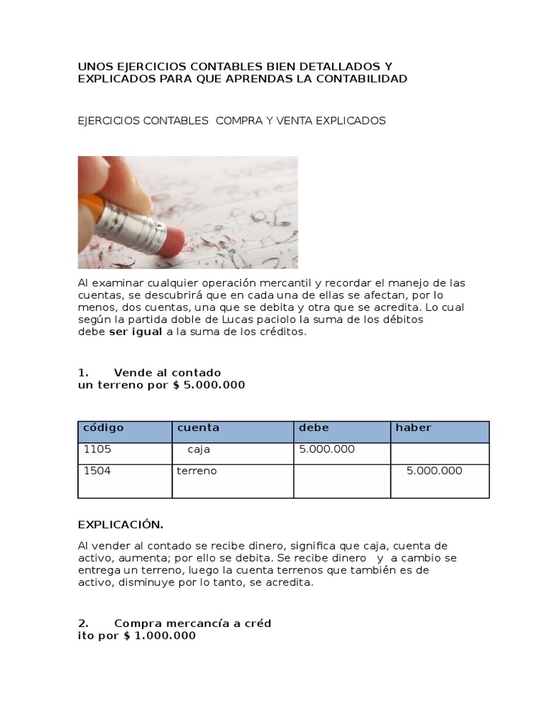 Ejercicios Contables | PDF | Bancos | Contabilidad