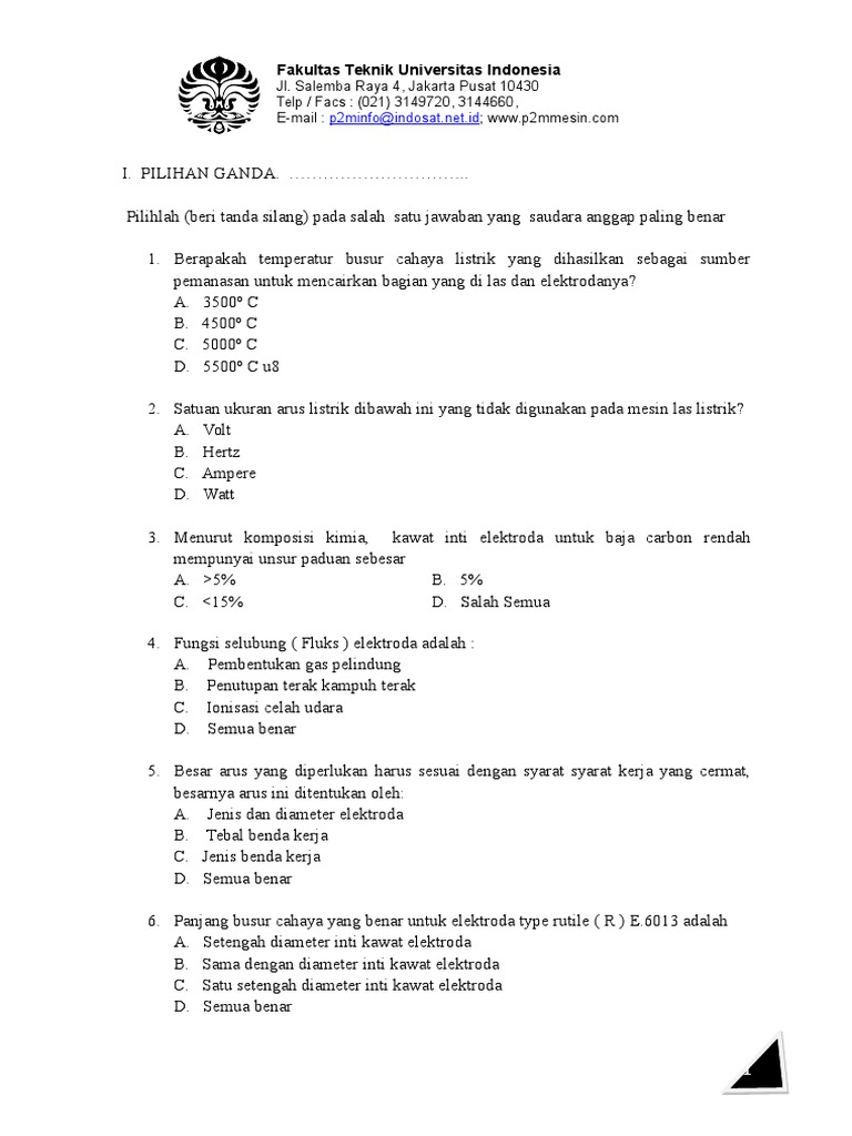 Soal Wi 2015 Okkk | PDF | Metode & Bahan Ajar | Teknologi & Rekayasa