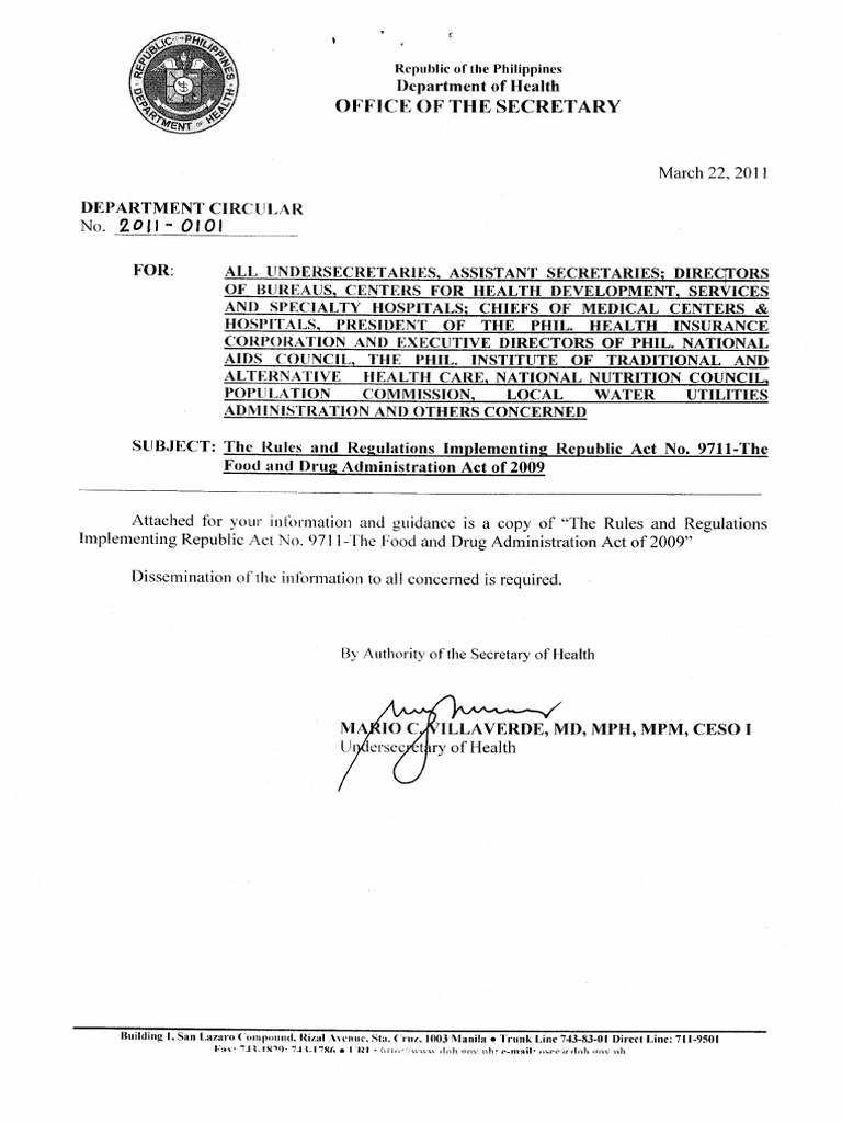 IRR of RA 9711 | PDF | Food And Drug Administration | Pharmaceutical Drug