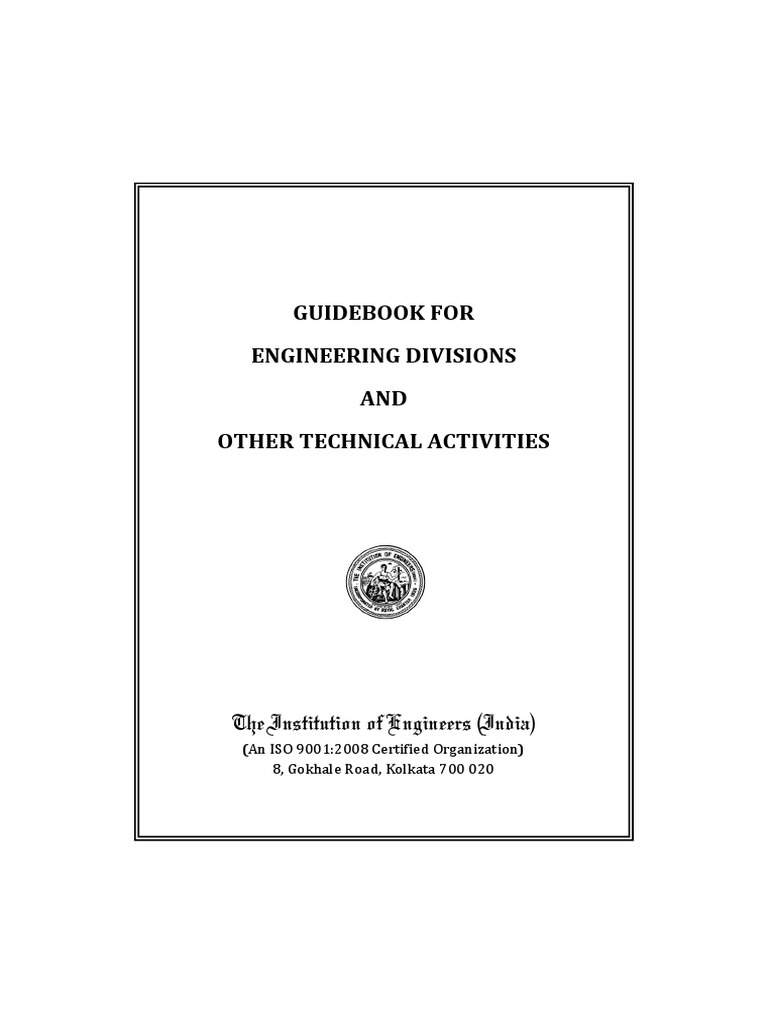 Guidebook | PDF | Chairman | Engineering