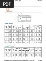 Counterbore and Countersink Dimensions Chart | PDF