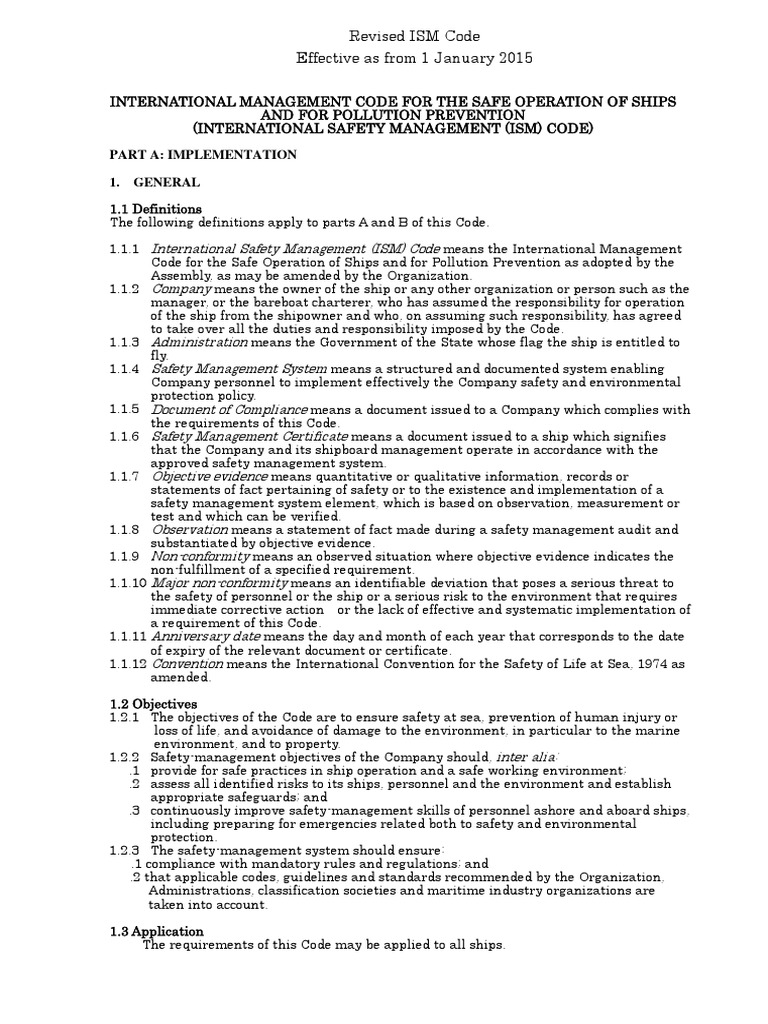 Ism Code | PDF | Verification And Validation | Audit