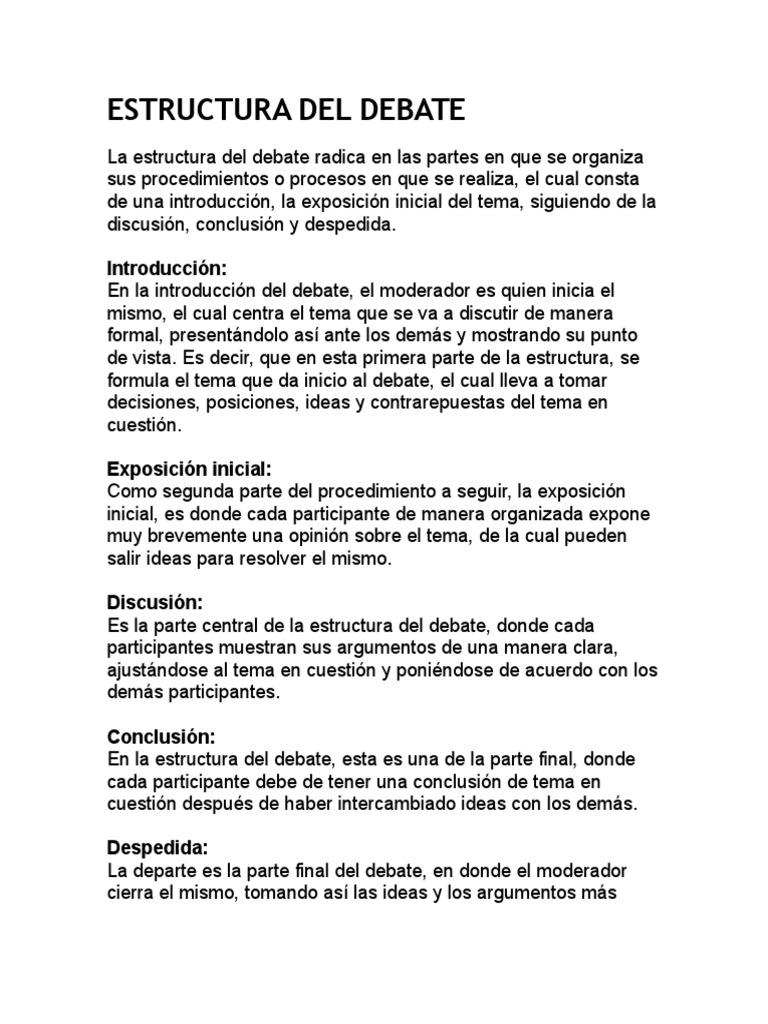 Estructura Del Debate | PDF | Epistemología | Science