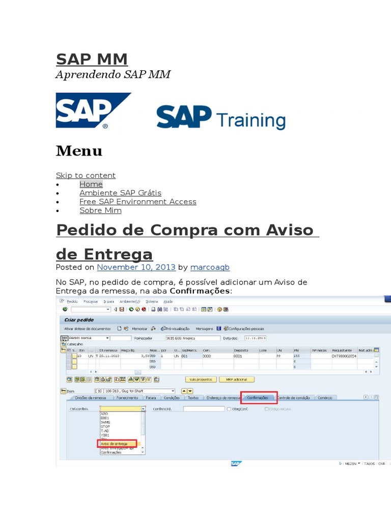 Sap MM | PDF | Programas | Informática