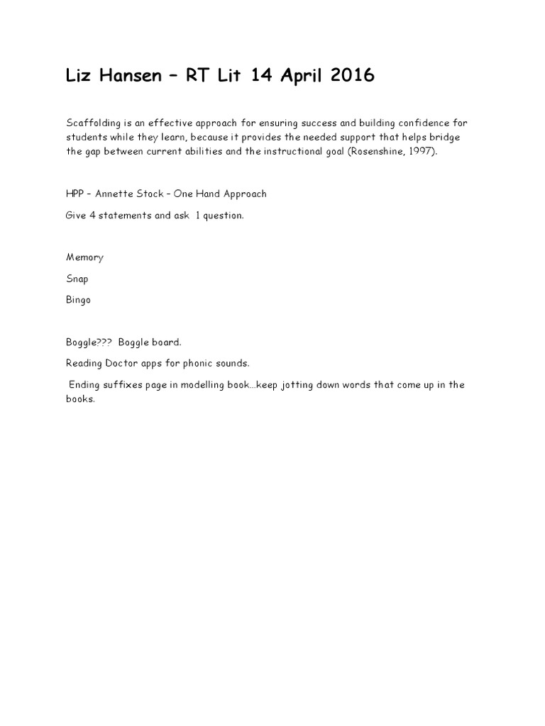 Liz Reading PD 14 April | PDF