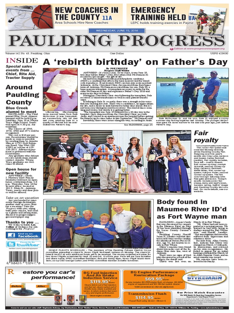 Paulding Progress June 15, 2016 | PDF | Hospital | Traffic