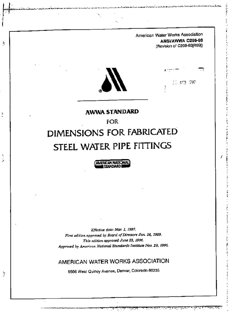 Awwa C208 PDF | PDF
