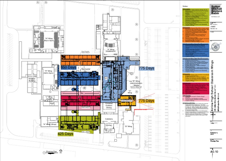 Airline High School Phasing Plan | PDF | General Contractor | Buildings ...