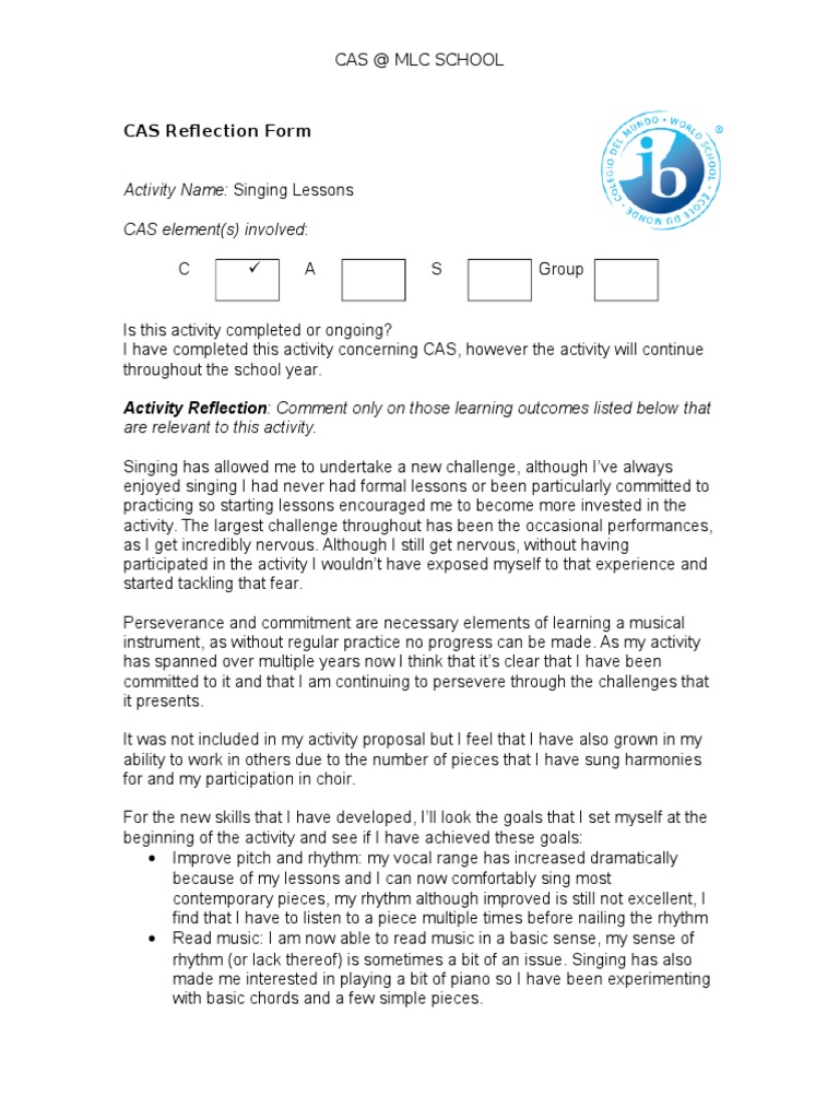 Singing Reflection | PDF | Learning | Psychological Concepts