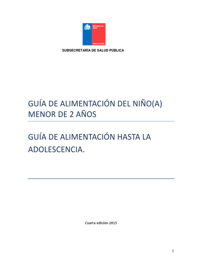 Guía de Alimentación Menores de 2 Años | PDF | Amamantamiento | Diente ...