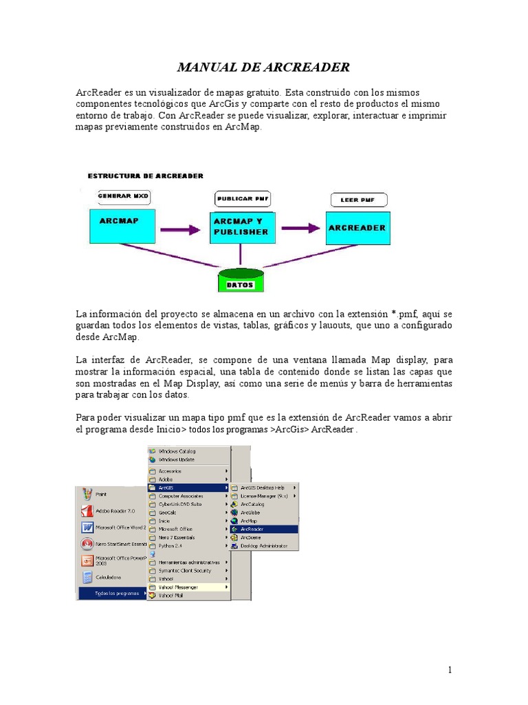 Manual de ArcReader | PDF | Herramientas | Mapa
