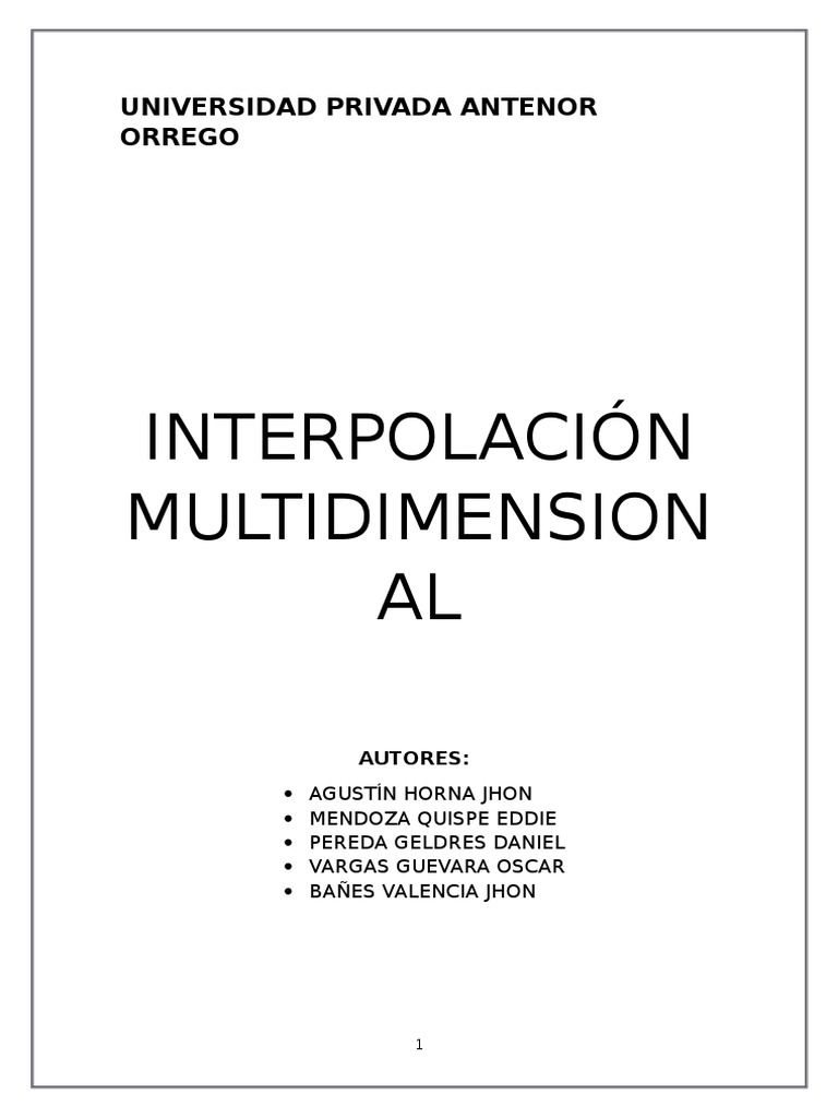 MATEMÁTICA 4 Interpolar | PDF