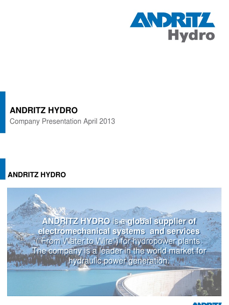 Hy Andritz Hydro en | PDF | Hydropower | Hydroelectricity