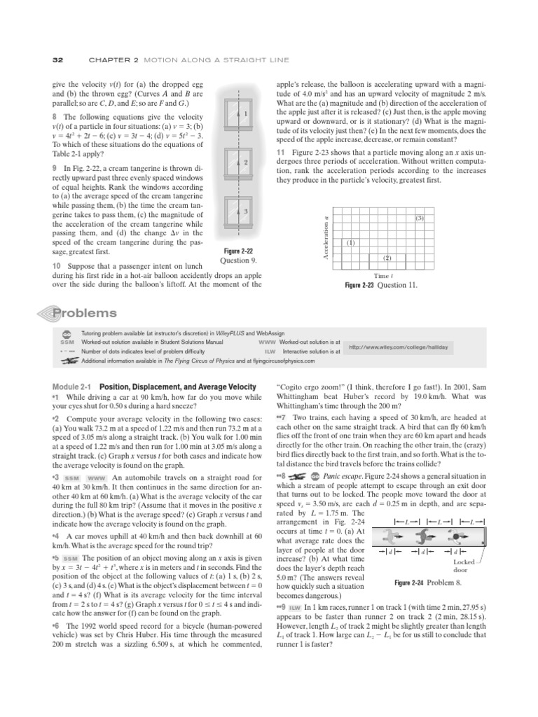 Problems in Physics-Motion | PDF | Acceleration | Speed