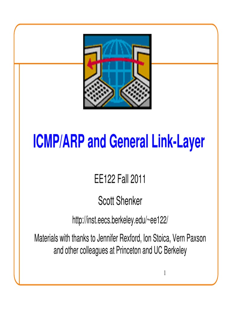 ICMP-ARP and General Link-Layer | PDF | Internet Protocols | Ip Address