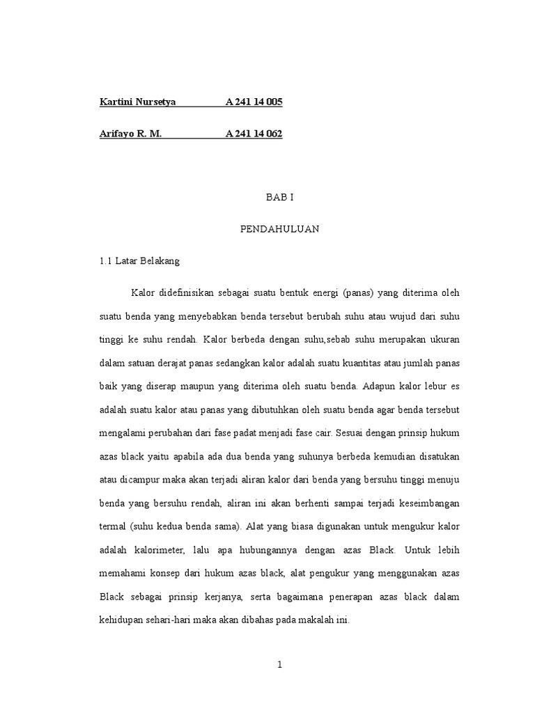 Kel.1 Makalah Azas Black | PDF