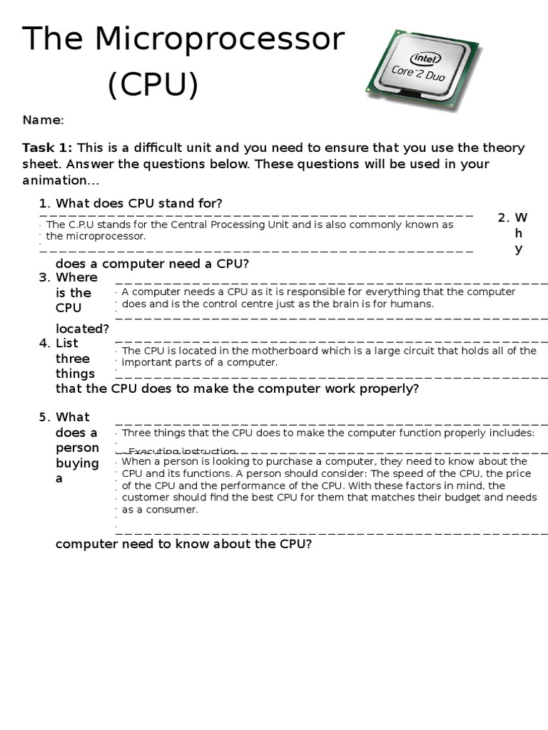 Cpu Document | PDF