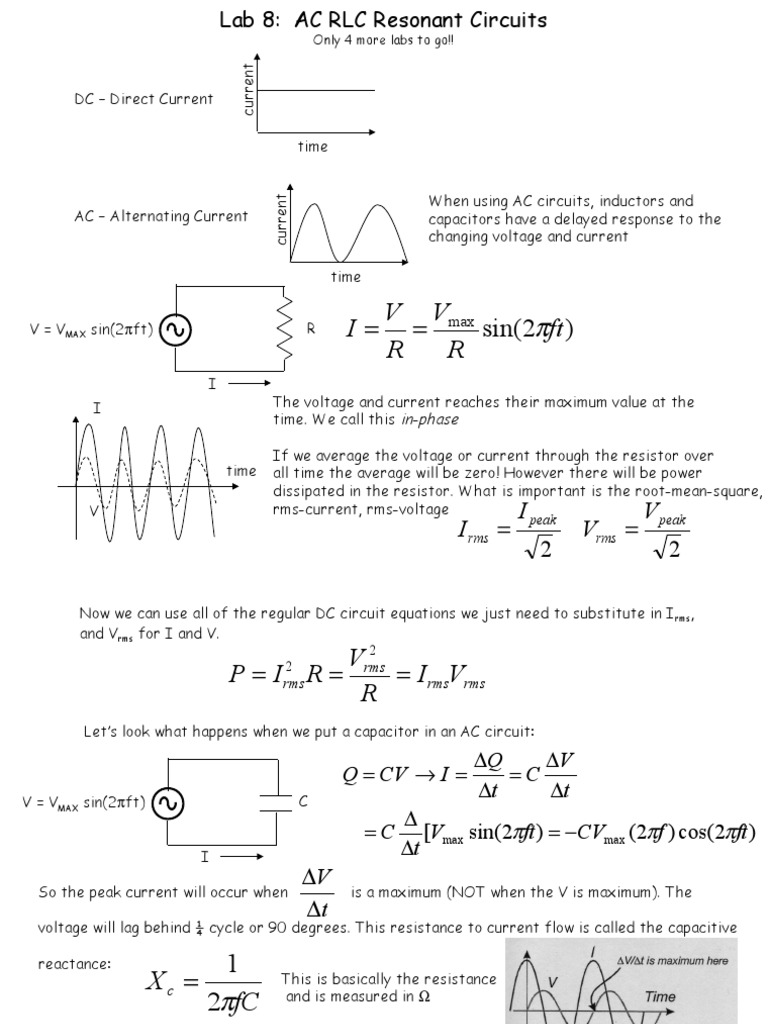 AC RLC Circuits | PDF | Electrical Network | Root Mean Square