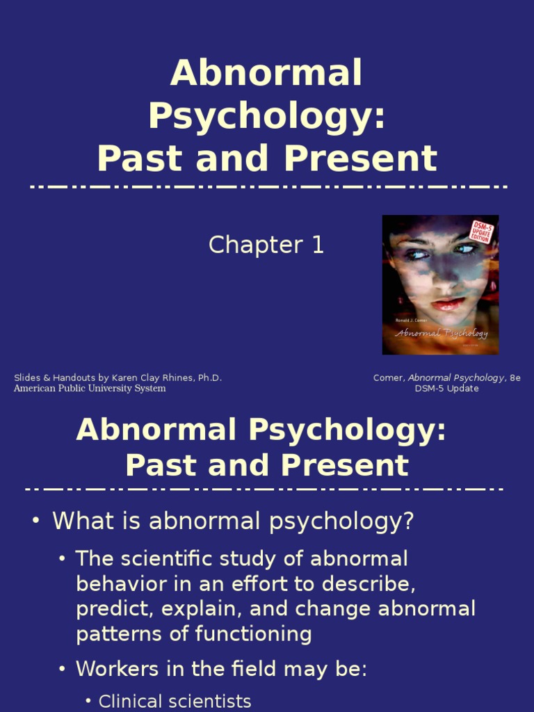 AP8 Lecture 1 | PDF | Abnormal Psychology | Dsm 5