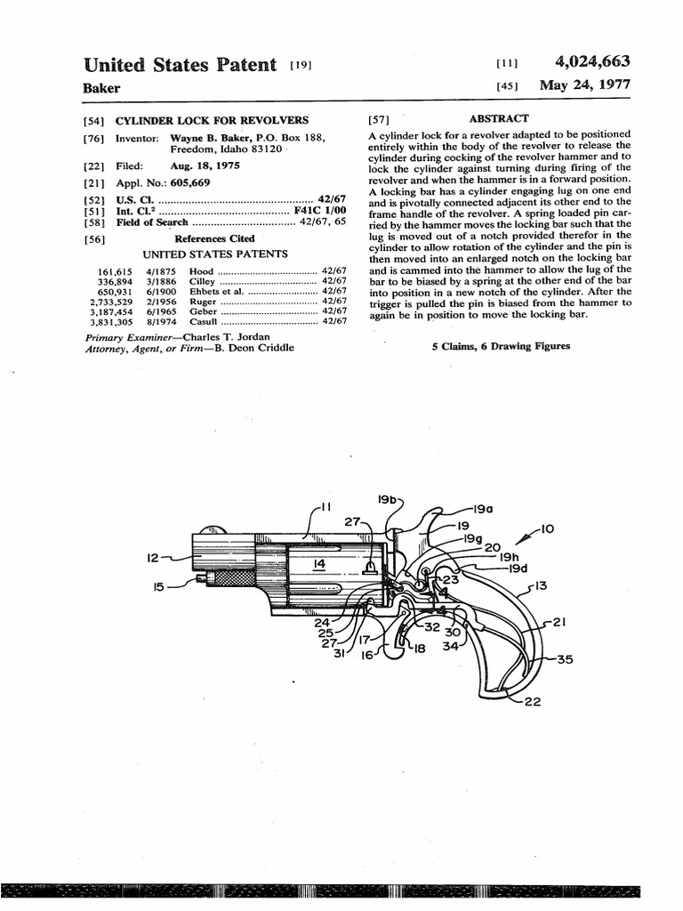 Revolver Patent | PDF | Revolver | Trigger (Firearms)