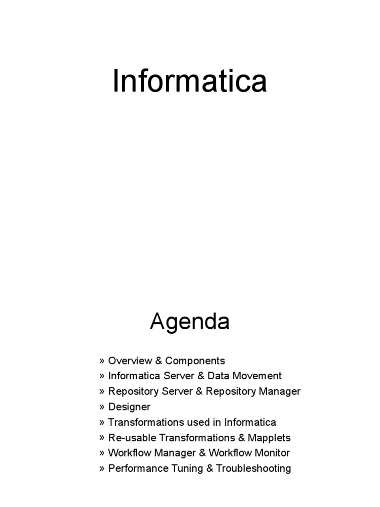 Informatica Training RC | PDF | Database Index | Ibm Db2