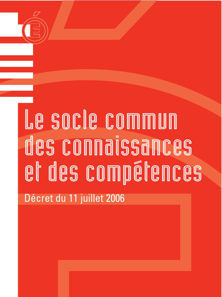Socle Commun de Compétences FR | PDF | Science | Connaissances