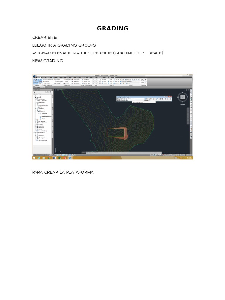 Grading en Autocad Civil 3D | PDF