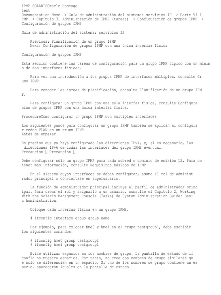 Ipmp Solaris | Descargar gratis PDF | Yo Pv6 | Dirección IP