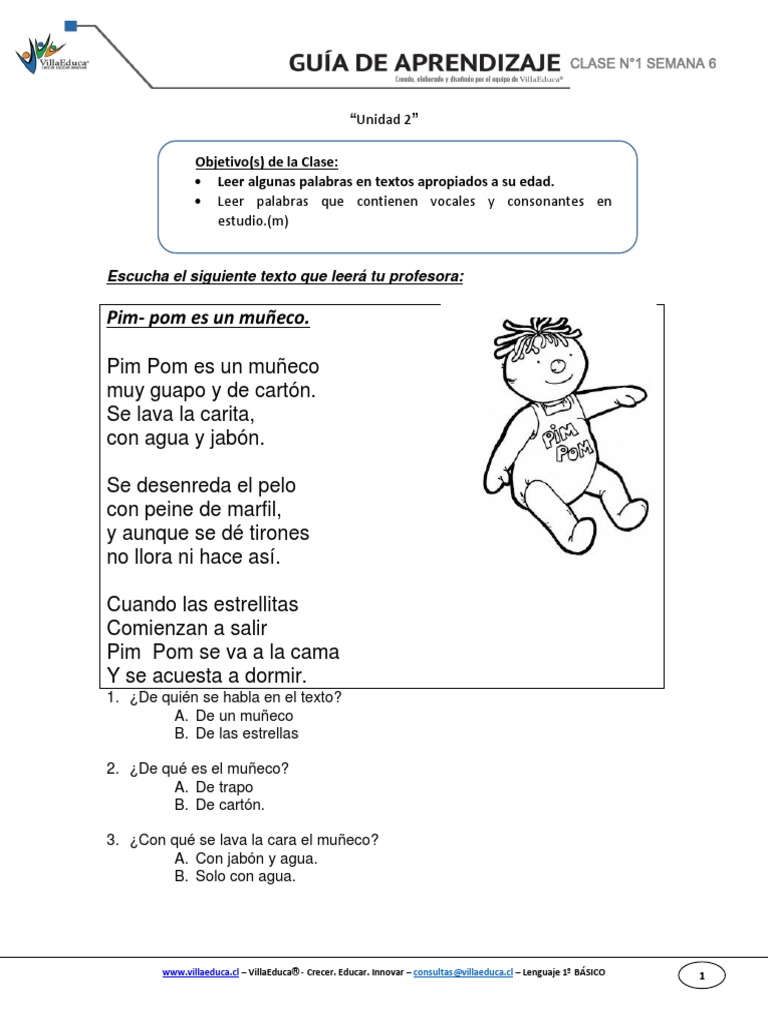 Guia de Consonante M y P | PDF | Artes del Lenguaje y Comunicación ...