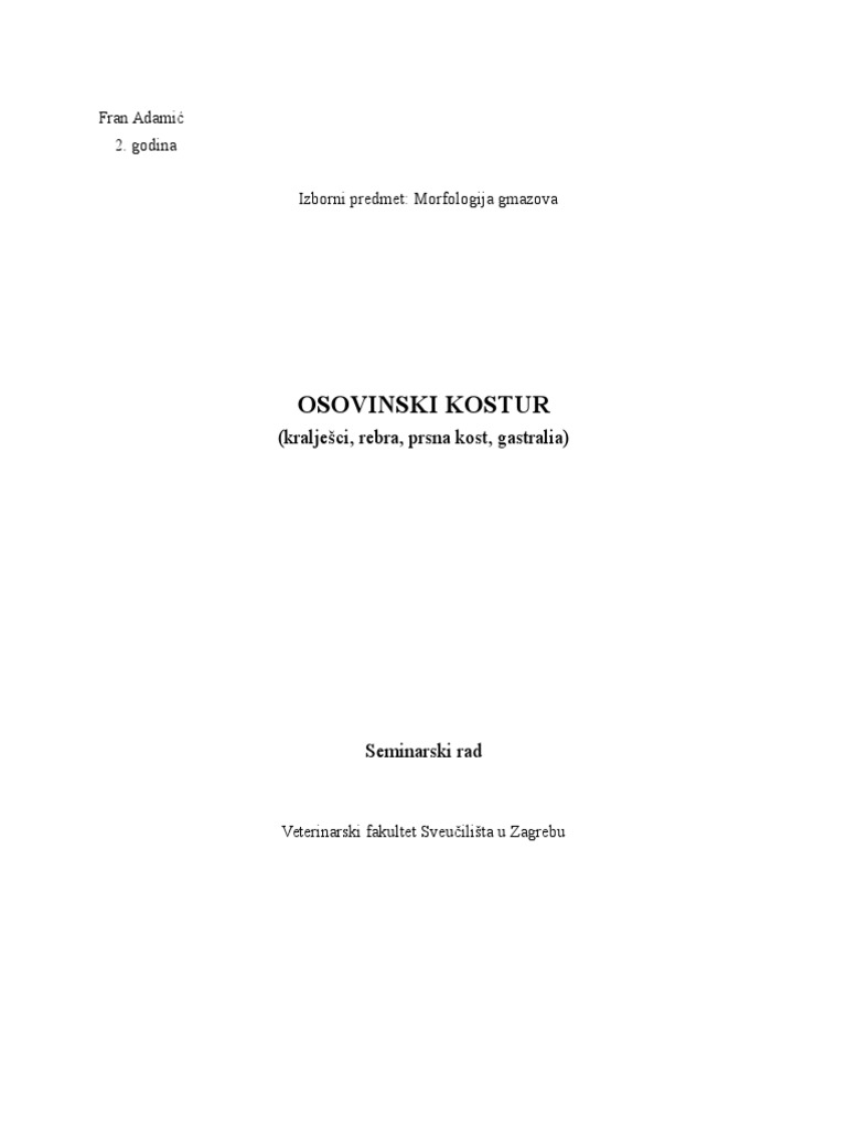 Osovinski Kostur | PDF