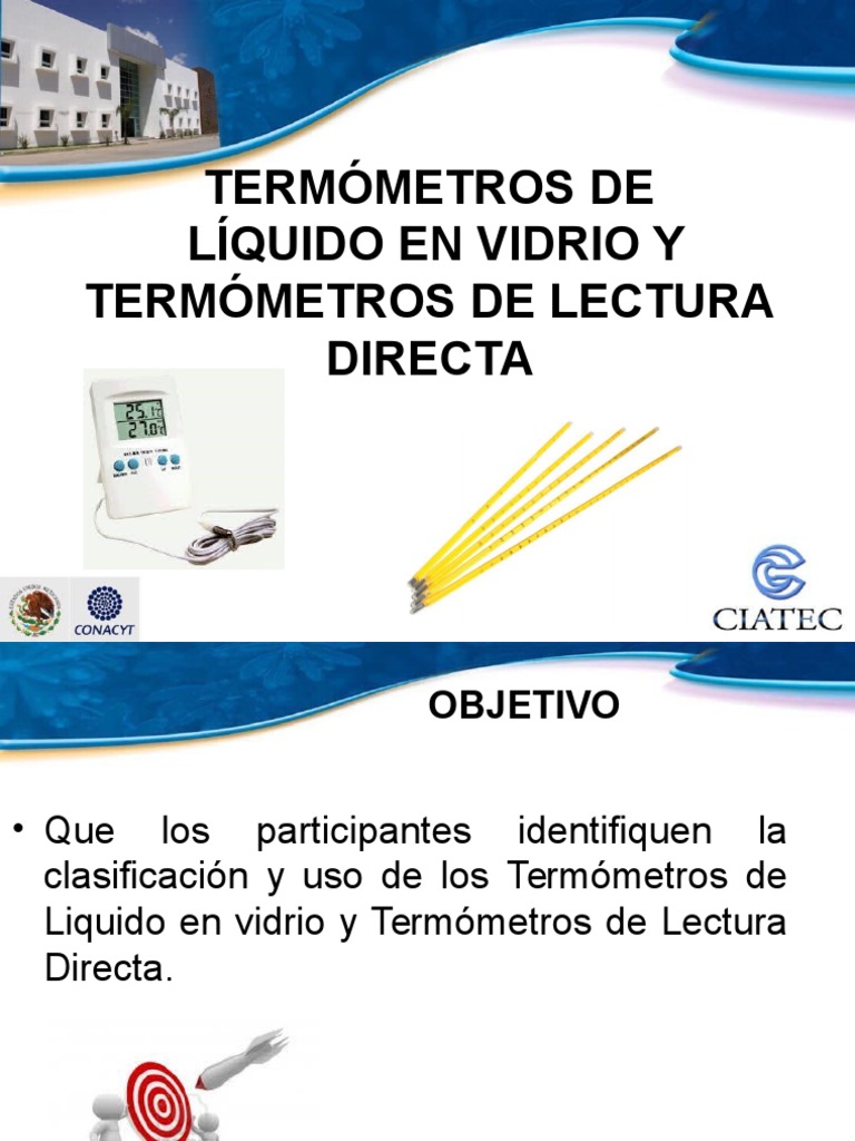 Termómetros de Liquido en Vidrio y Lectura Directa | PDF | Gases ...