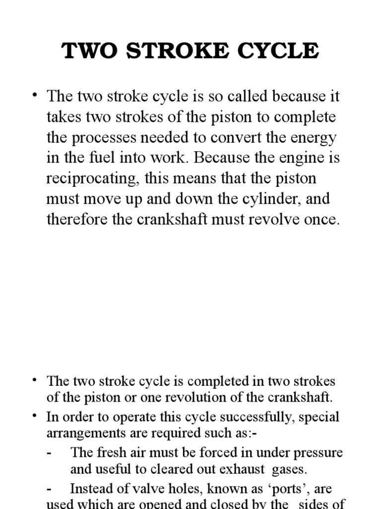 Two Stroke Marine Engine Cycle Explained | PDF | Piston | Internal ...