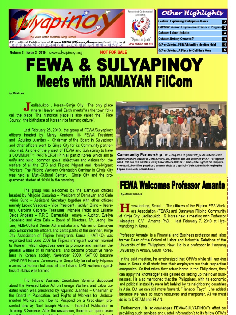 Sulyap Vol 3 Issue 3 Final | PDF | South Korea | World Politics