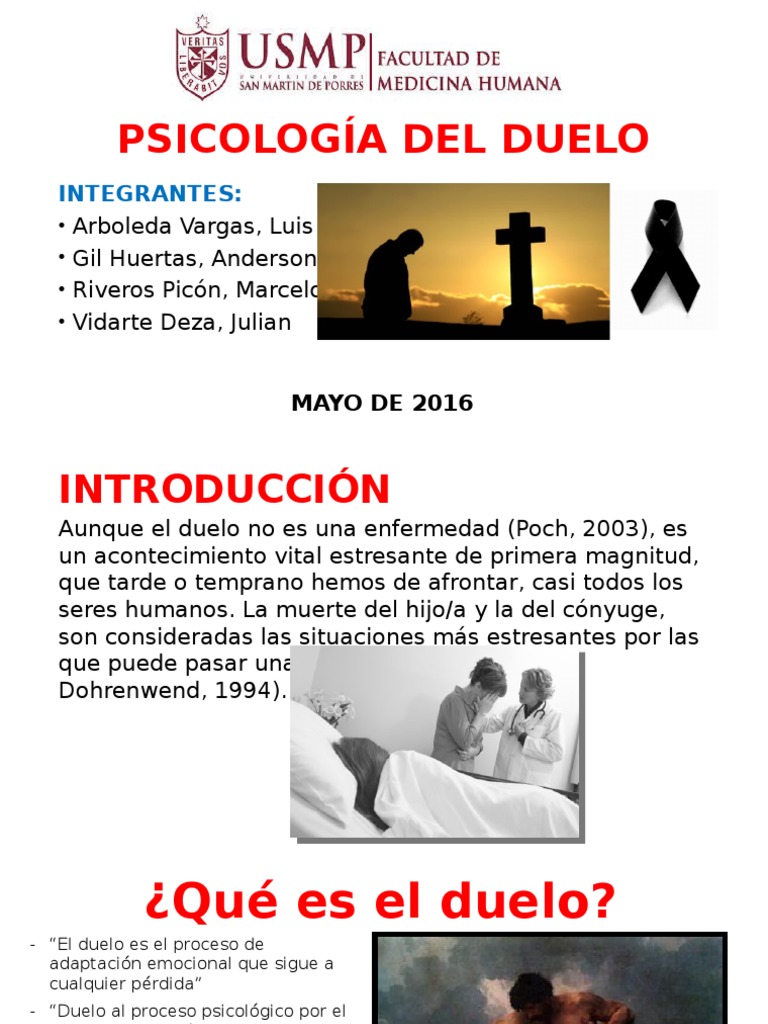 Psicología del Duelo: Etapas y Tipos | PDF | Dolor | Conceptos psicologicos