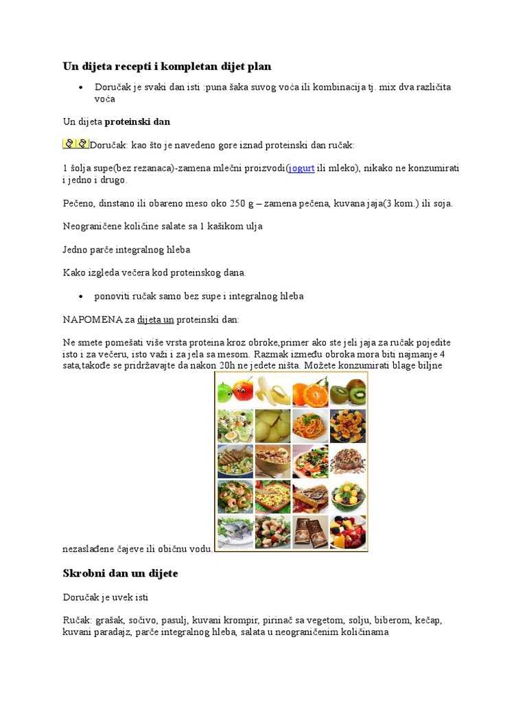 Un Dijeta Recepti | PDF