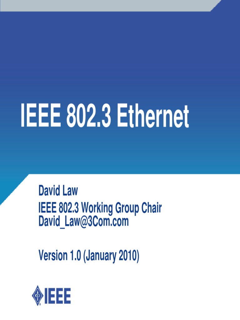 IEEE 802d3 Ethernet | PDF | Computer Network | Physical Layer Protocols