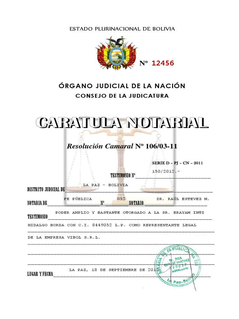 Ejemplo De Poder Notarial Del Representante Legal Pdf - Descargar Mp3