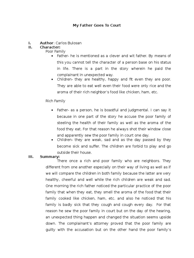 My Father Goes To Court | PDF | Social Science | Wellness