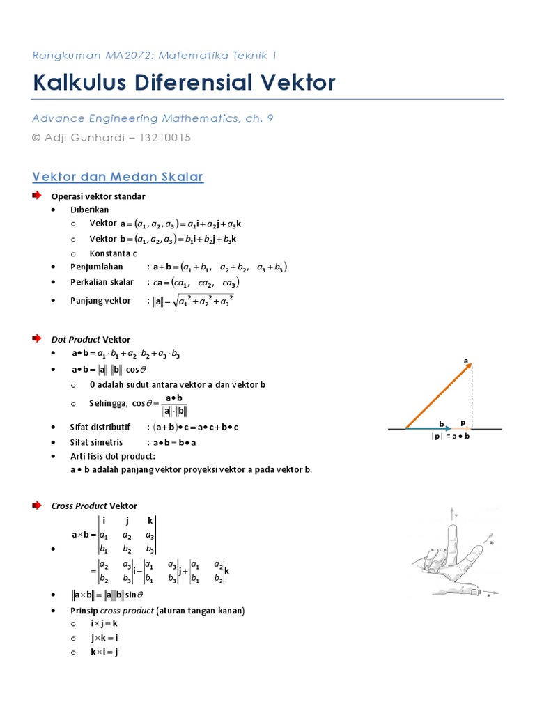 Rangkuman Kalkulus Vektor | PDF