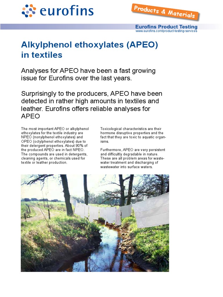 Apeo - Npeo | PDF | Textiles | Wastewater
