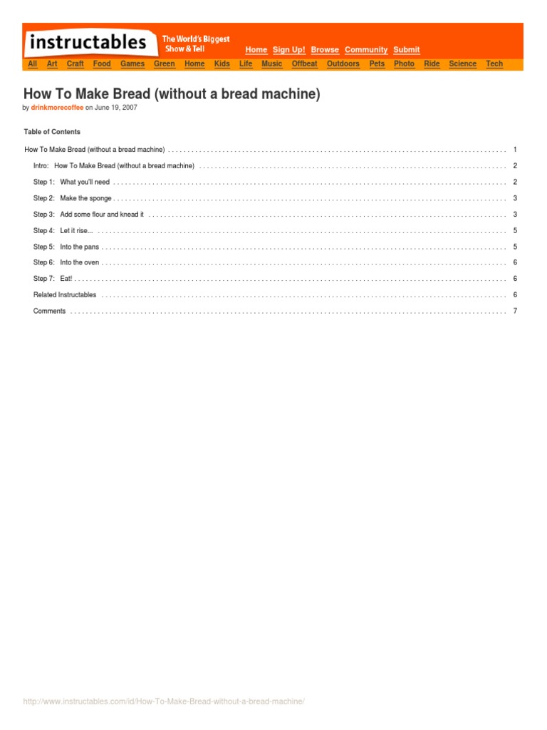 How To Make Bread Without A Bread Machine | PDF | Flour | Breads