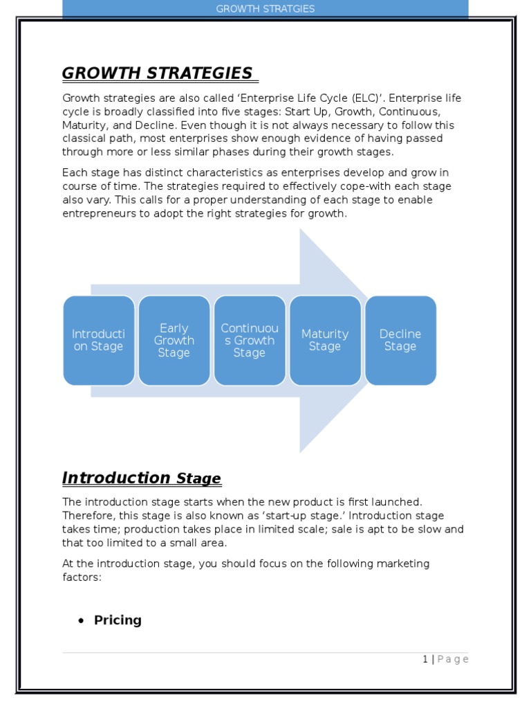 Growth Strategies | Strategic Management | Brand