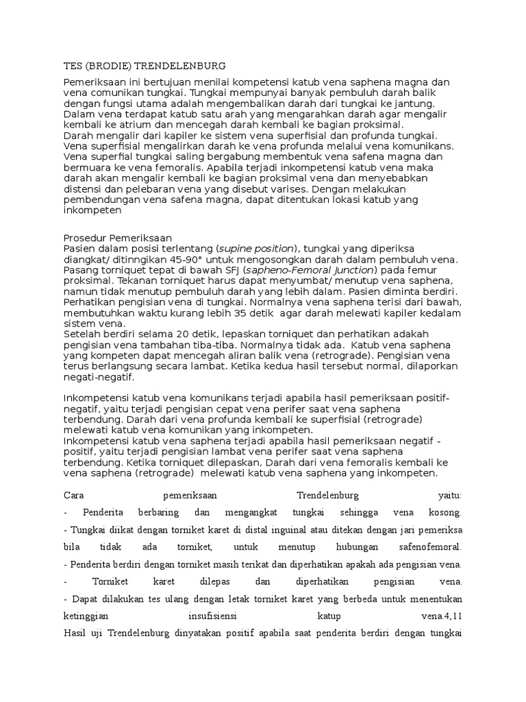Trendelenburg Test | PDF